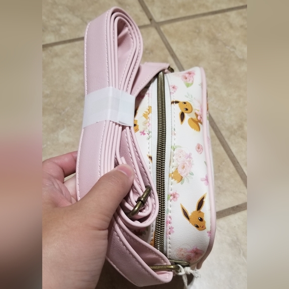 Loungefly | Bags | Loungefly Pokemon Eevee Pink Floral Crossbody Bag ...